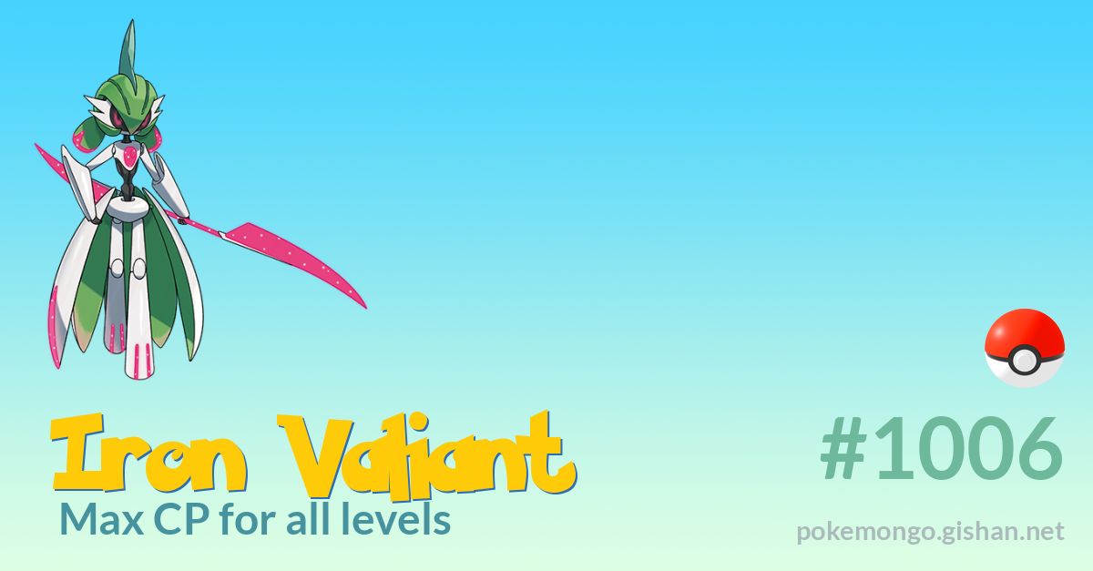 Iron Valiant max CP for all levels - Pokemon Go