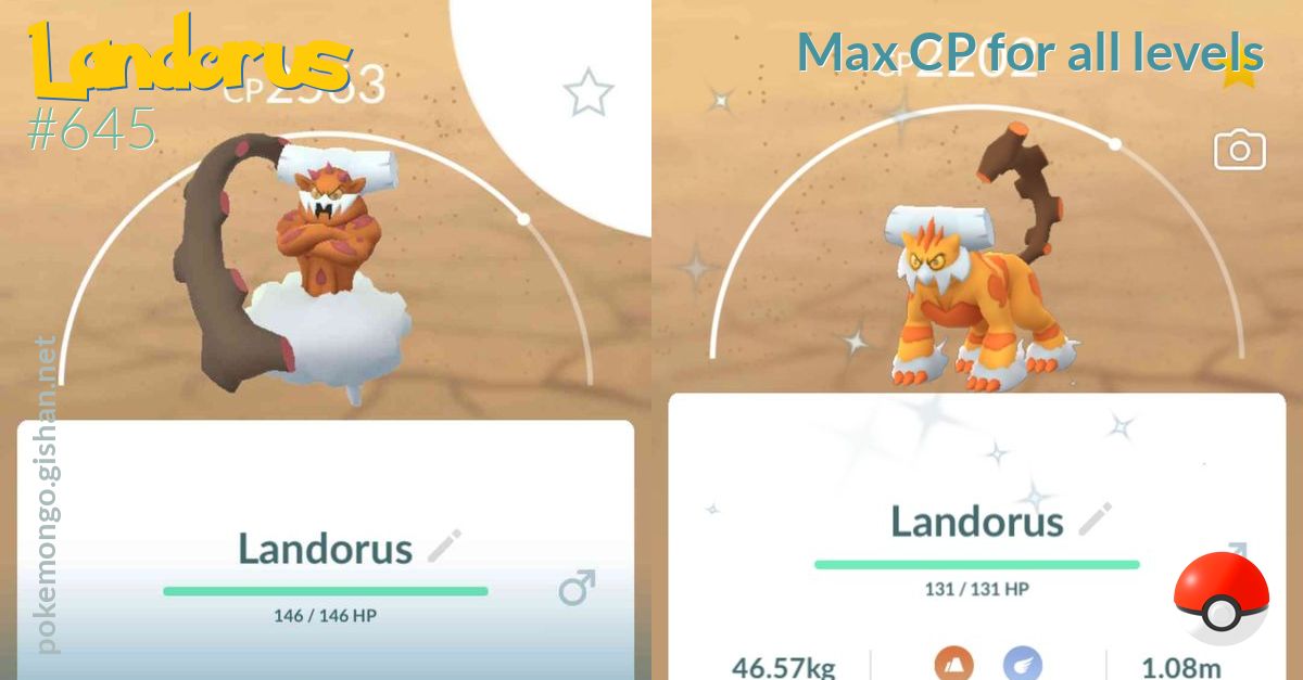 Landorus max CP for all levels - Pokemon Go