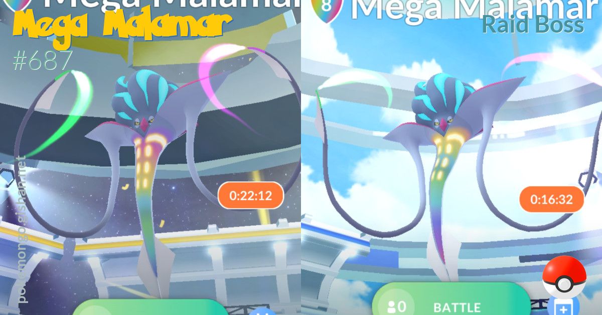 Mega Malamar Raid Boss - Pokemon Go