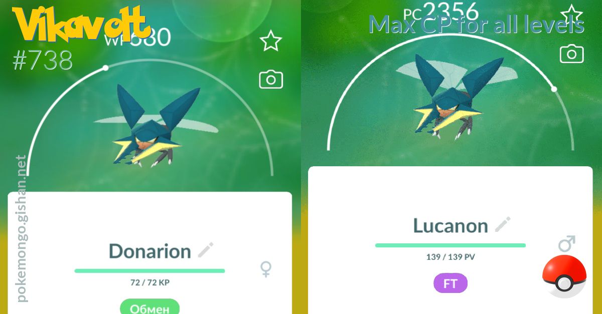 Vikavolt max CP for all levels - Pokemon Go